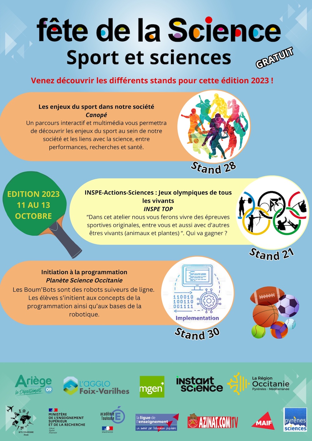 Performance sportive, enjeux du sport, programmation… quelques thèmes ...
